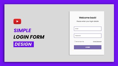 Simple Login Form Design | HTML And CSS | RUSTCODE