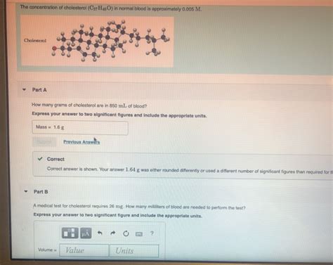 Solved The Concentration Of Cholesterol Cho In Normal