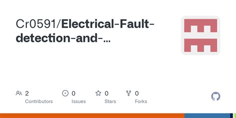 Github Cr0591electrical Fault Detection And Classification