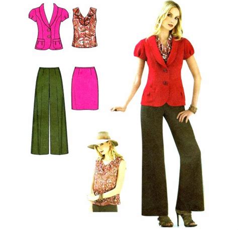 Misses Jacket Top Pants Skirt Simplicity 2422 Sewing Pattern Size 6 8 10 12 14 Bust 30 1