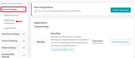 turn command and command app notifications on off in command settings