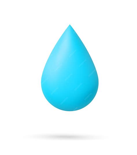 Icône De Goutte D'eau Bleue Isolée Sur Fond Blanc Conception 3d ...