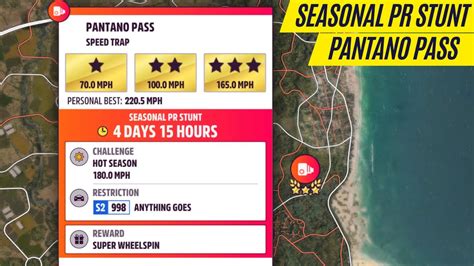 Forza Horizon 5 Speed Trap Pantano Pass S2 Class ANYTHING GOES