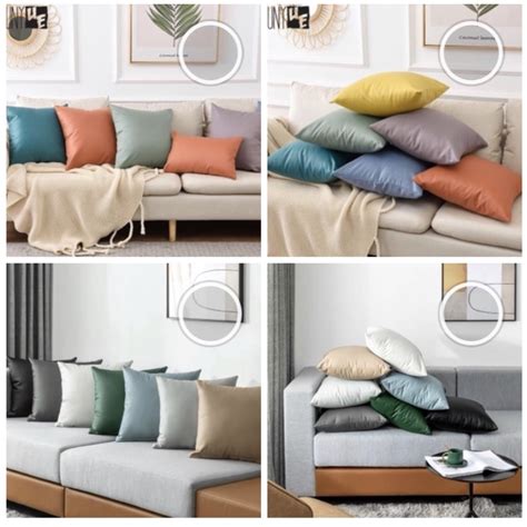 Chỉ Vỏ Gối Vỏ Gối Tựa Lưng Sofa Trang Trí Vải Simili Giả Da Trơn