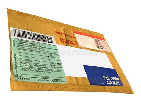 Scelga La Busta Gialla Cn22 Modulo Pacchetto Della Posta Immagine Stock Immagine Di