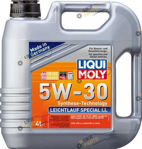 Моторное масло Liqui Moly Leichtlauf Special LL 5W-30 4 л (7654 ...