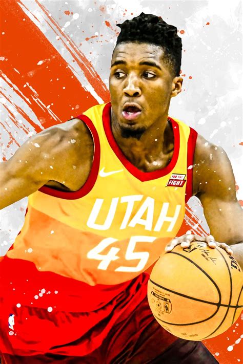 Donovan Mitchell Utah Jazz Poster Print Sports Art Etsy