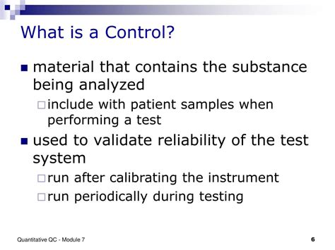 Ppt Process Control Quality Control For Quantitative Tests
