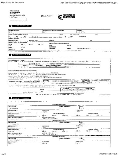Pdf 1 Formato Unico Hoja De Vida Pdf Flavio Hernan Largo Duran