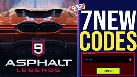 NEW UPDATE ASPHALT 9 LEGENDS REDEEM CODES 2023 ASPHALT 9 REDEEM