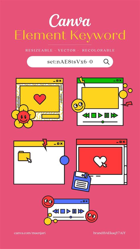 Canva Elements Keywords Retrowave Web Ui Canva Pro Artofit