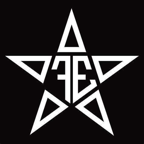 Fe Logo Monogram With Star Shape Design Template 16572914 Vector Art At