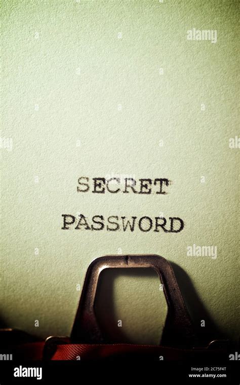 Secret Password Text Written With A Typewriter Stock Photo Alamy