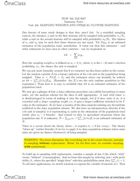Textbook Notes For Stat 344 At University Of British Columbia Ubc