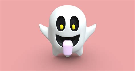 Stl File Ghost Emoticon Emoji 👻 Obj・3d Printer Model To Download・cults