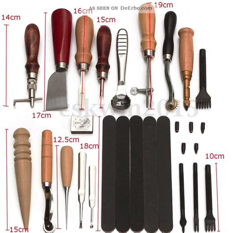 Tlg Leder Werkzeug Punzierstempel Lacing Chisel Punch Lederhobel Locher Nähen