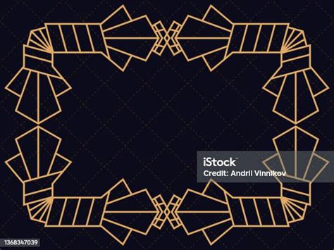 아르 데코 프레임 빈티지 선형 테두리 초대장 전단지 및 인사말 카드에 대한 템플릿을 디자인합니다 1920 년대의 스타일 1930 년대 벡터 일러스트레이션 아르데코에 대한
