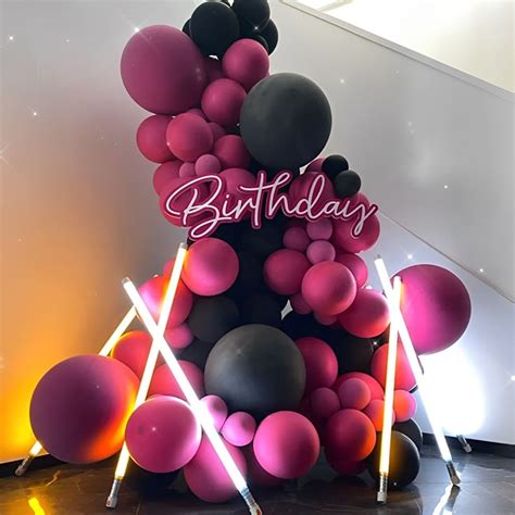 Black Pink Balloon Garland Arch Kit With Hand Pump Diy Balloon Arch