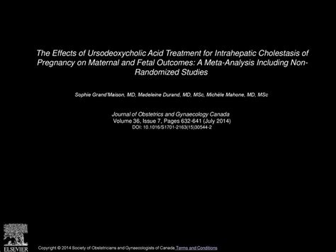 The Effects Of Ursodeoxycholic Acid Treatment For Intrahepatic