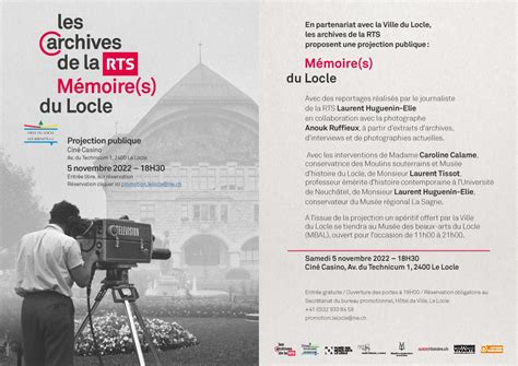 Les archives de la RTS Mémoire s du Locle Site officiel de la