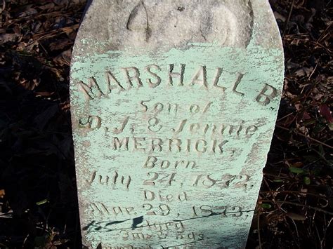 Marshall B Merrick 1872 1873 Memorial Find A Grave