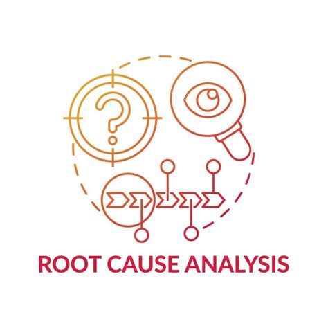 Root Cause Analysis Red Gradient Concept Icon 2210466 Vector Art At