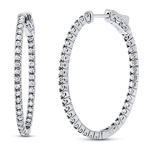 Серьги конго с бриллиантами с-1018 из белого золота. Серьги дорожка.