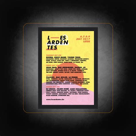 Affiche Personnalisée Festival Les Ardentes 2017 Offstage