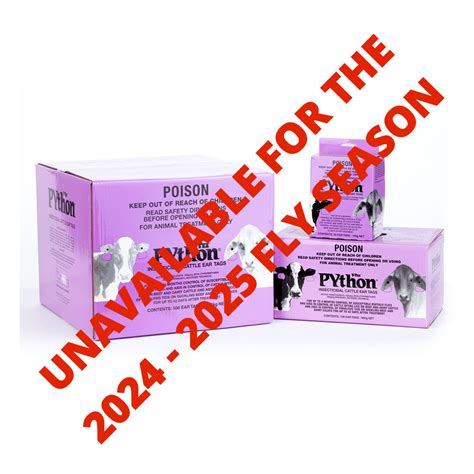 Y Tex Python Insecticidal Cattle Ear Tags Sp Specialist Sales