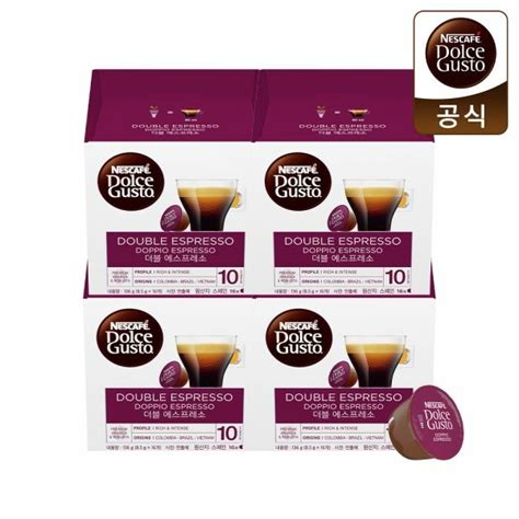 직영 네스카페 돌체구스토 캡슐커피 더블 에스프레소 16캡슐 X 4박스 총 64캡슐 티몬