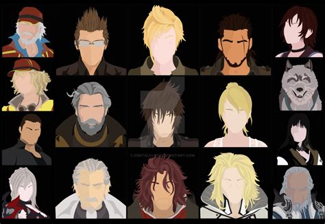 Final Fantasy Xv Main Characters By Digitalcleo On Deviantart