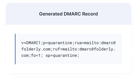 Free Dmarc Record Generator Folderly