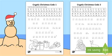 Cryptic Christmas Code Mixed Operations Worksheet Worksheet