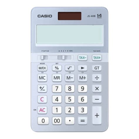 Js 40b Bu สีฟ้า เครื่องคิดเลข Casio 14 หลัก ของแท้ ของใหม่ ประกันศูนย์