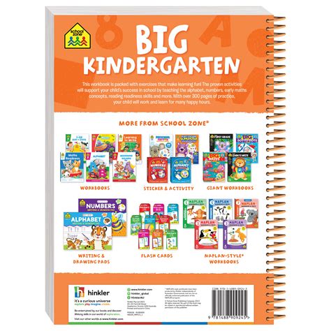 School Zone Big Kindergarten Workbook 2023 Ed School Zone Early