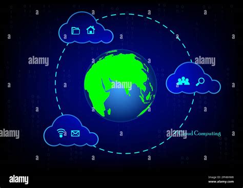 Cloud Computing Concept With Globe Connect Online Concept Cloud