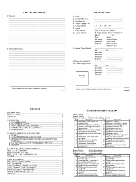 Buku Jurnal Magang Pdf