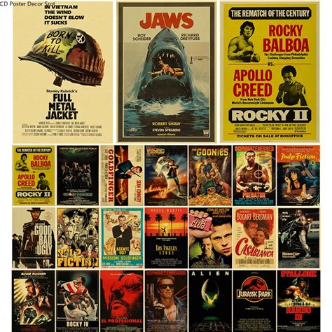 Classic Movie Poster Old Film Series Kraft Paper Posters Diy Vintage