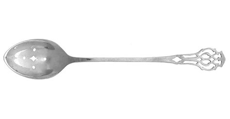 Chippendale Sterling 1910 Pierced Bowl Short Handle Olive Spoon By Lunt Silver Replacements