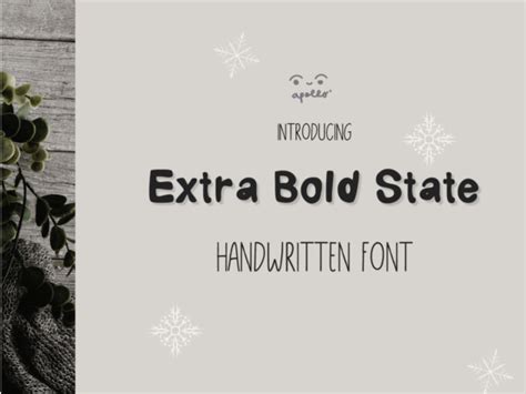 Extra Bold State Font Font Canyon