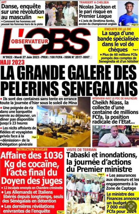 🇸🇳 Les Gros Titres Du Jour Au Sénégal Mardi 27 Juin 2023 Netcomsn