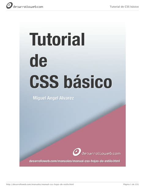 Tutorial De Css Basico Pdf Hojas De Estilo En Cascada Modelo De Color Rgb