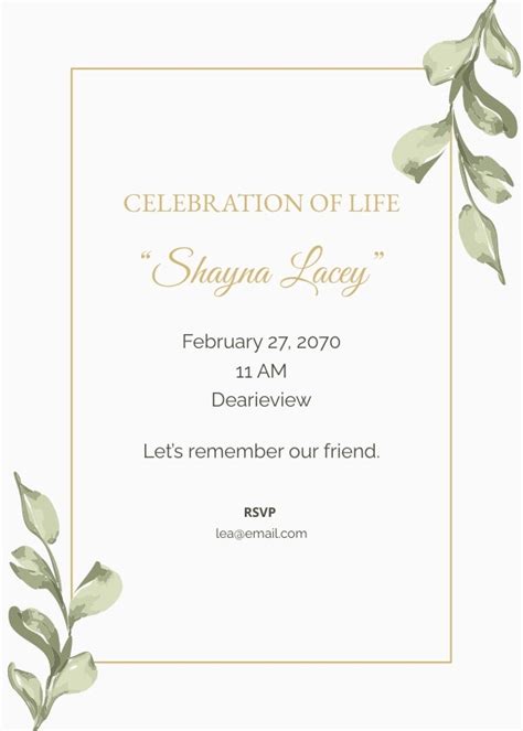 Obituary Card Maker Free Creator Generator Edit Online Free