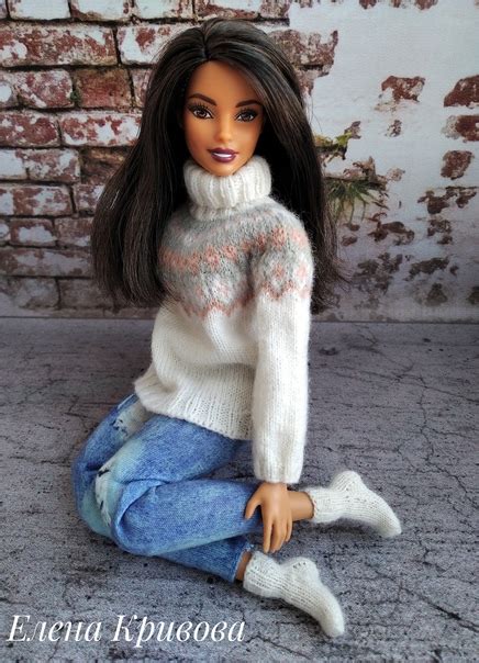 Новый МК свитер Лопи для кукол барби пышки добавлен в товары группы Свитер вяжется по кругу