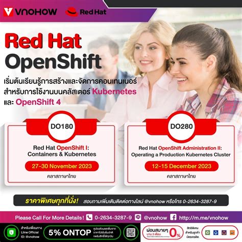 ไม่เรียนไม่ได้แล้ว หลักสูตร Red Hat Openshift ราคาพิเศษทุกที่นั่ง Red Hat Openshift I Do180