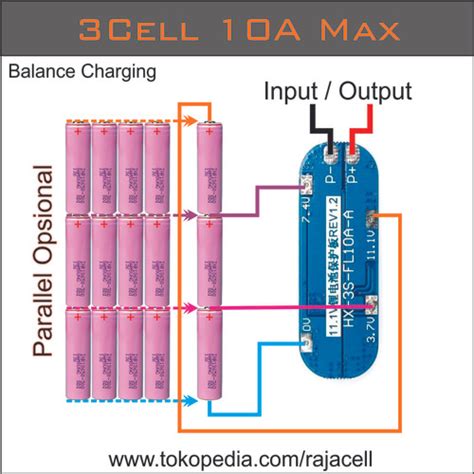 Jual S A Li Ion Lithium Lipo Battery V V V Charger Protection Kota Bekasi