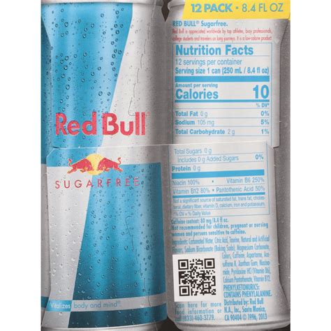 Red Bull 12 Oz Nutrition Facts Free Printable Nutrition Facts