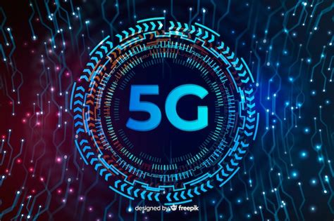 Free Vector Technology Sphere For 5g Concept Background