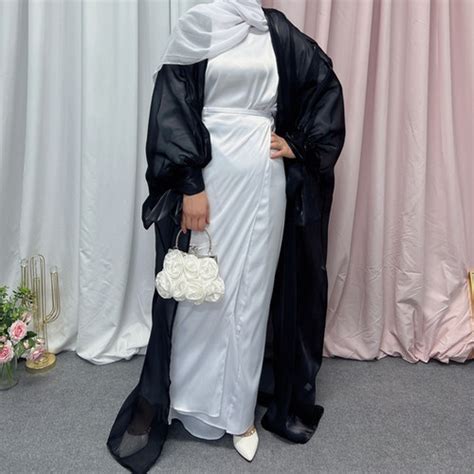 Nashwa Puffy Kimono Abaya Black Jaela Modest Fashion