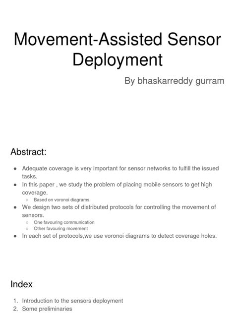 movement assisted sensor deployment pdf wireless sensor network